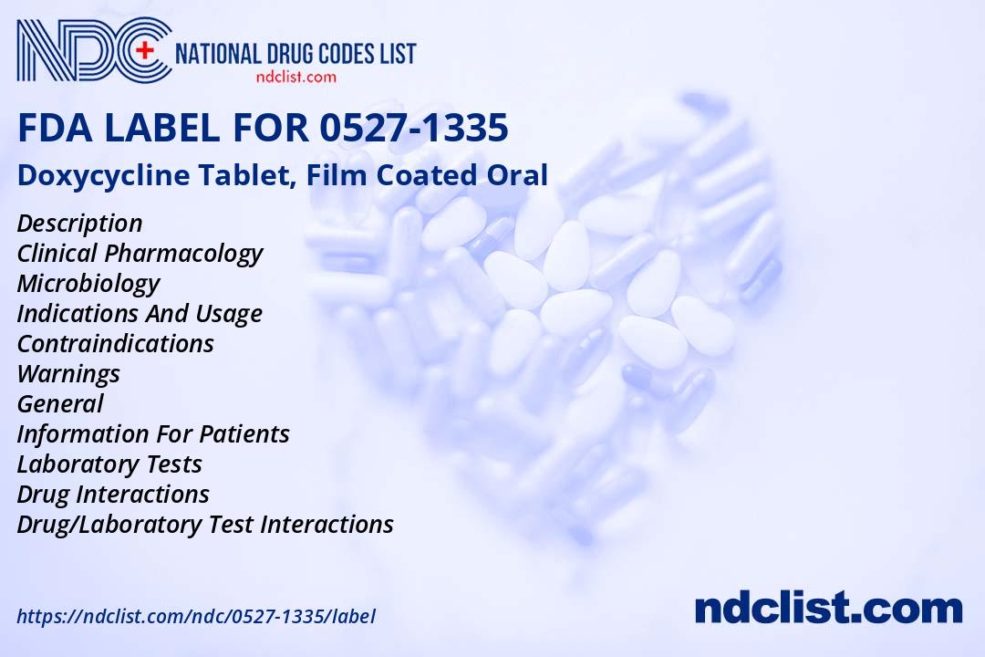 FDA Label for Doxycycline Tablet, Film Coated Oral - Indications, Usage ...