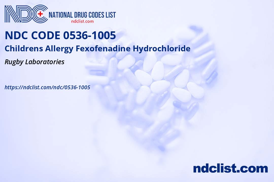 NDC 0536-1005 Childrens Allergy Fexofenadine Hydrochloride