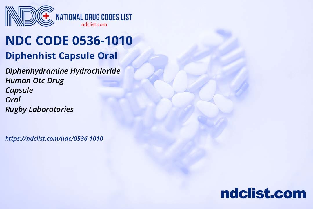 NDC 0536-1010 Diphenhist