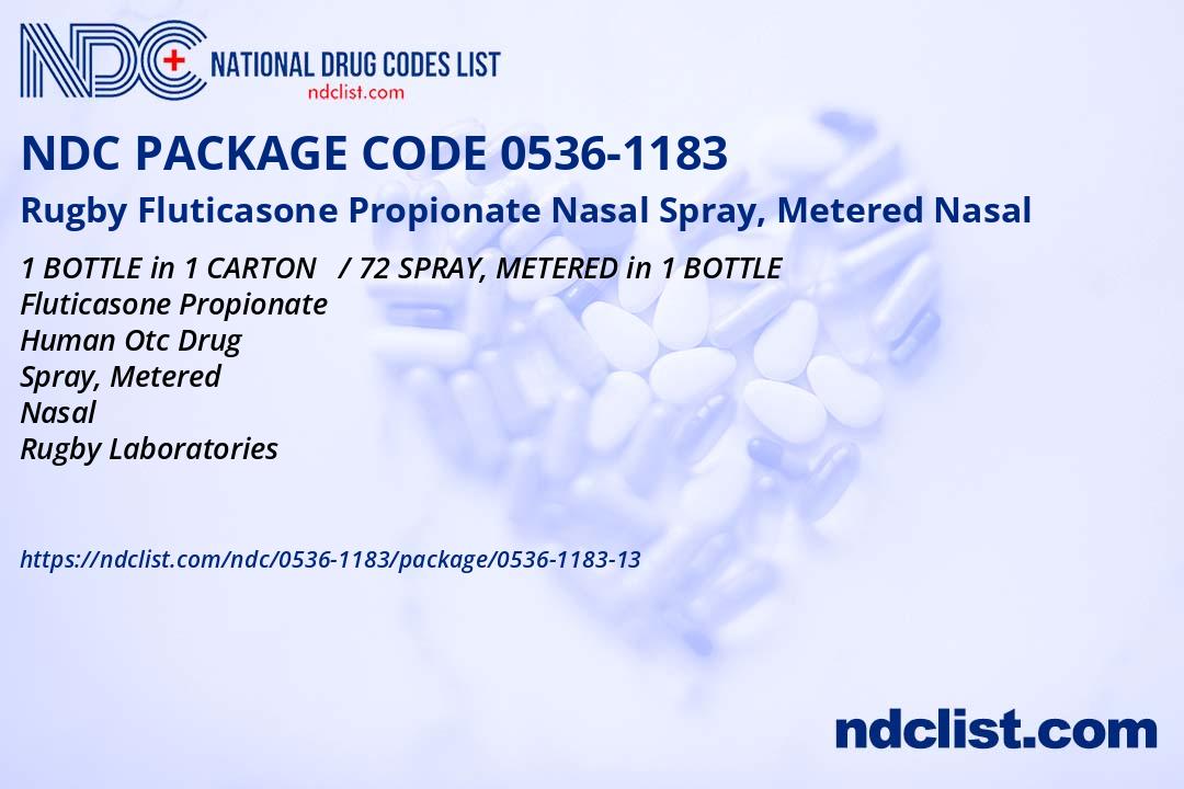 Rugby Fluticasone Propionate Nasal NDC Package 0536-1183-13