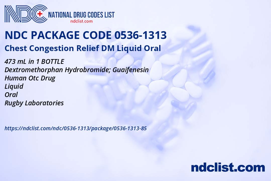 Chest Congestion Relief Liquid NDC Package 0536-1313-85