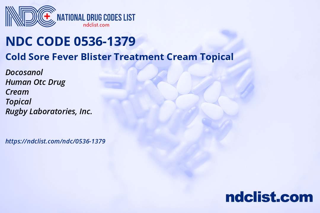 NDC 0536-1379 Cold Sore Fever Blister Treatment Cream Topical