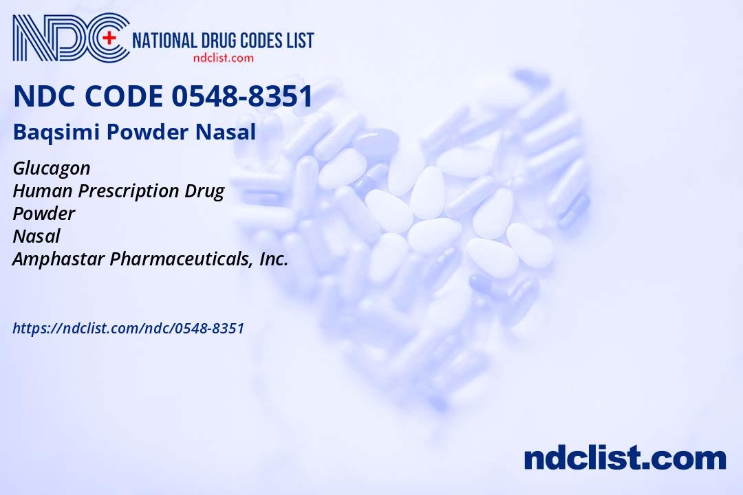 NDC 0548-8351 Baqsimi Powder Nasal