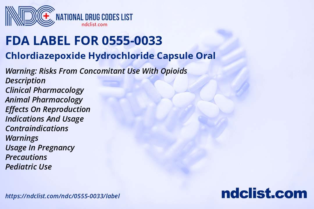 FDA Label for Chlordiazepoxide Hydrochloride Capsule Oral - Indications ...