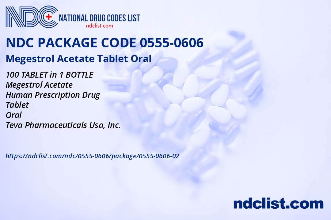 Megestrol Acetate Tablet- NDC0555-0606-02