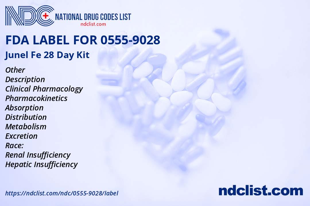 FDA Label for Junel Fe 28 Day Kit - Indications, Usage & Precautions
