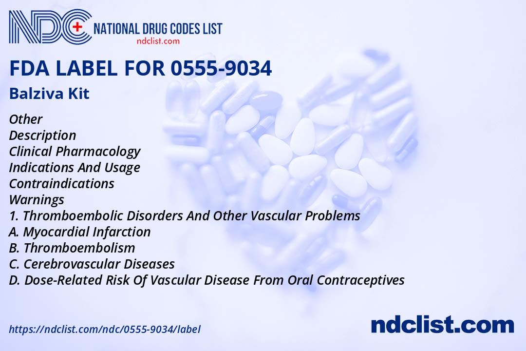 Balziva Kit- FDA Label NDC0555-9034