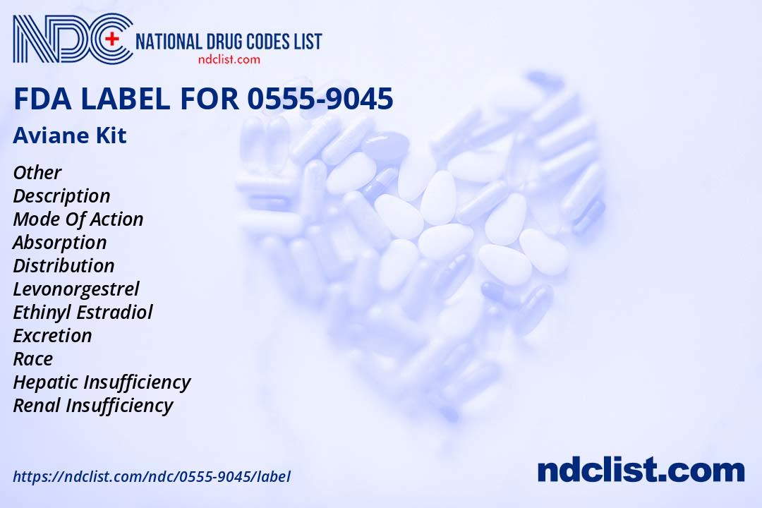 FDA Label for Aviane Kit - Indications, Usage & Precautions