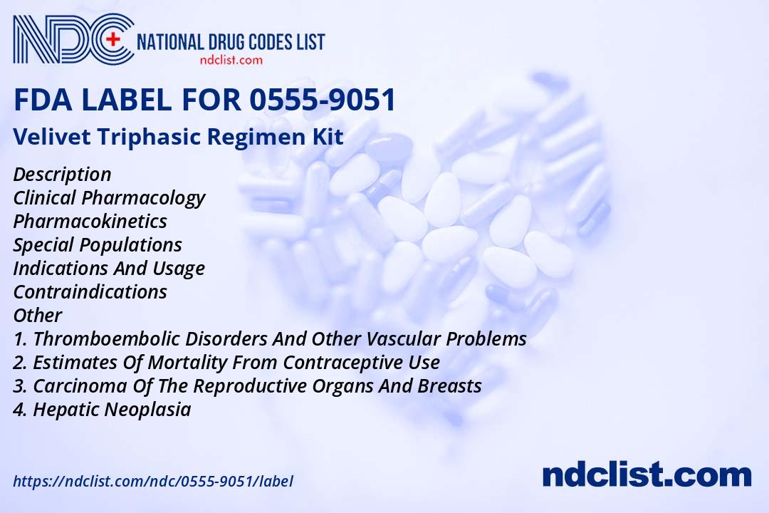 FDA Label for Velivet Triphasic Regimen Kit - Indications, Usage ...