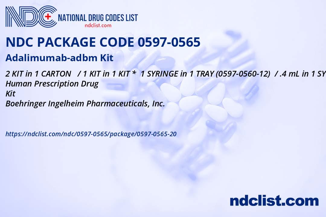 NDC Package 0597-0565-20 Adalimumab-adbm Kit