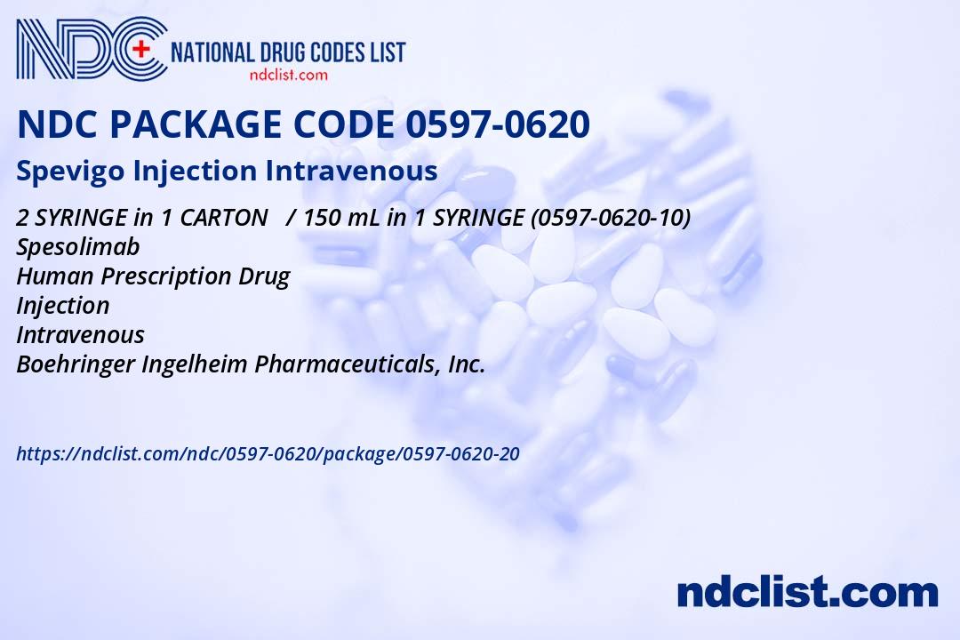 Spevigo Injection- NDC0597-0620-20