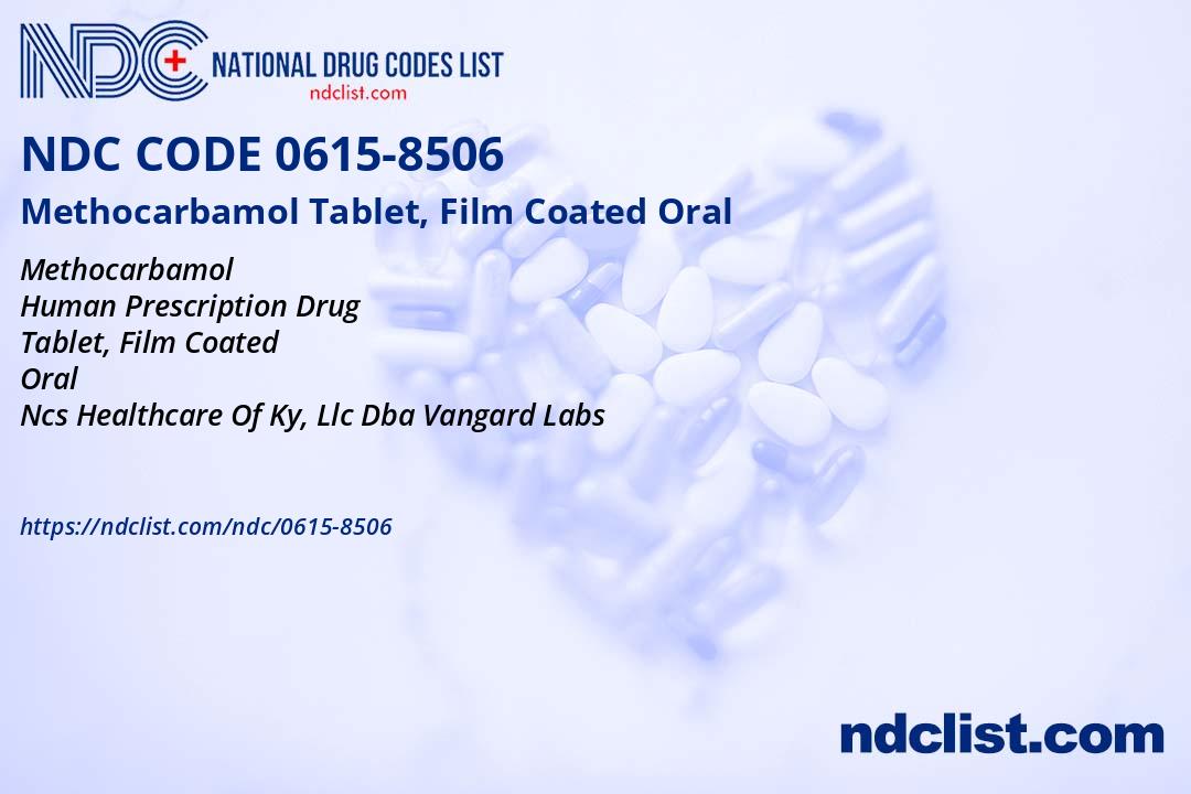 NDC 0615-8506 Methocarbamol Tablet, Film Coated Oral