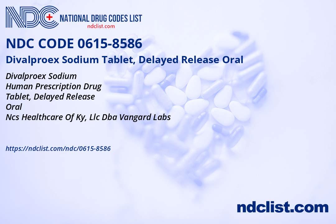 Divalproex Sodium Tablet, Delayed Release- NDC0615-8586