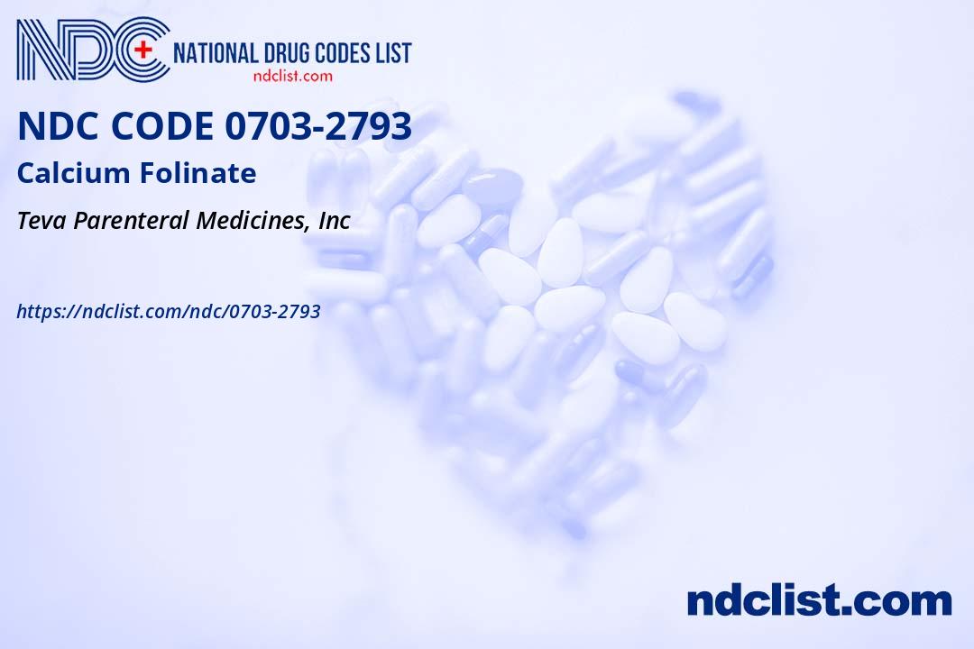 NDC 0703-2793 Calcium Folinate