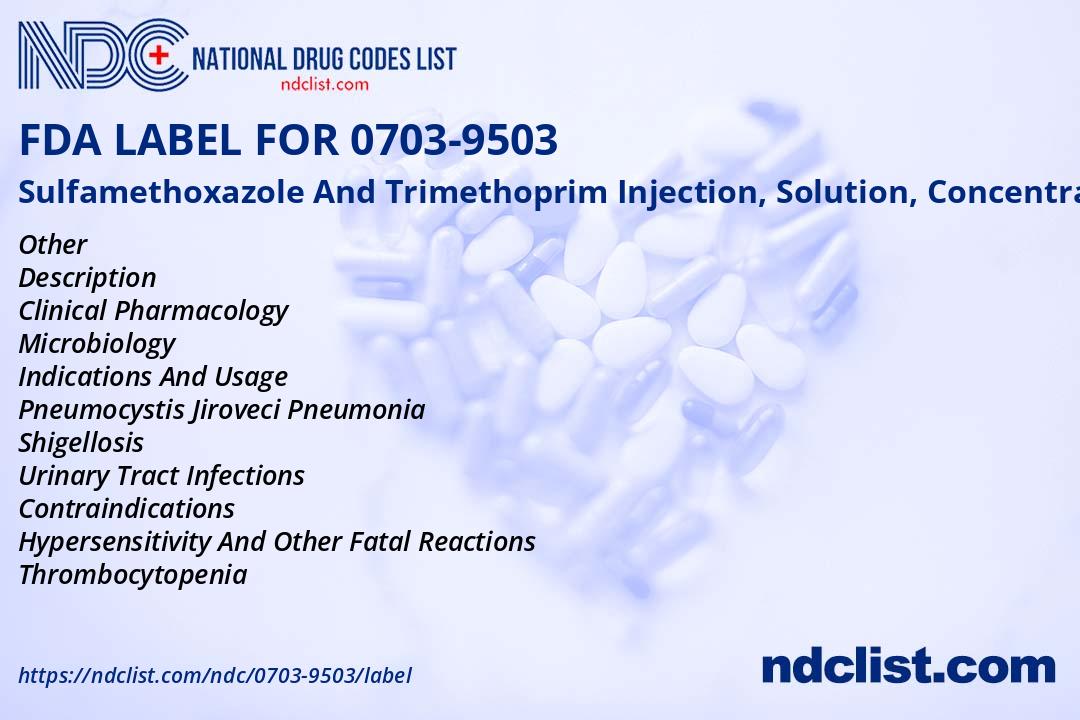 FDA Label for Sulfamethoxazole And Trimethoprim Injection, Solution ...