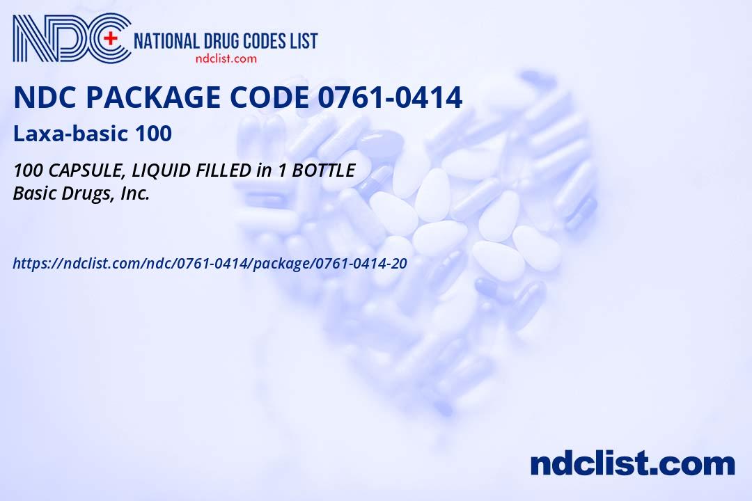 Laxa-basic 100- NDC0761-0414-20