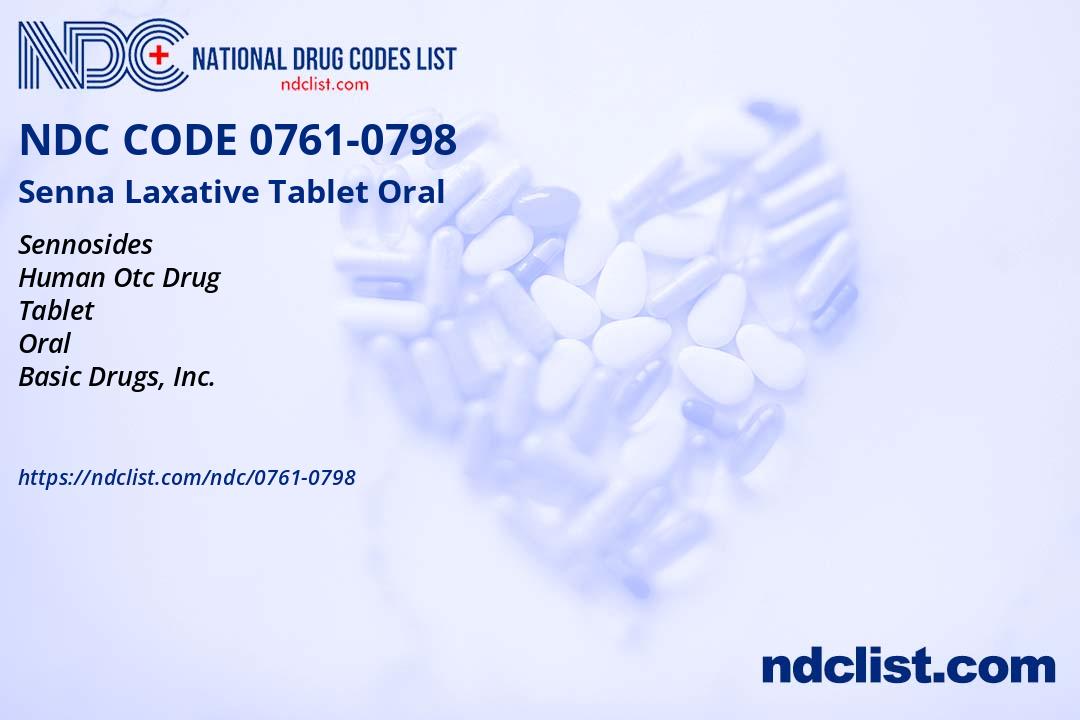 Senna Laxative Tablet- NDC0761-0798