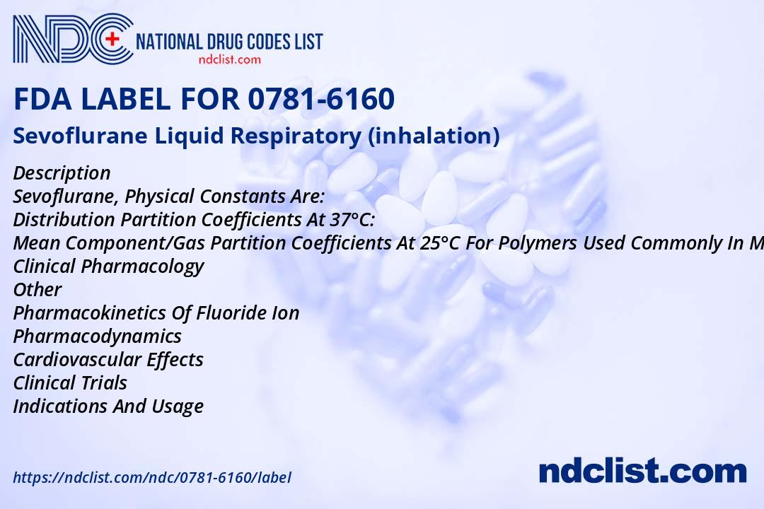 FDA Label for Sevoflurane Liquid Respiratory (inhalation) - Indications ...