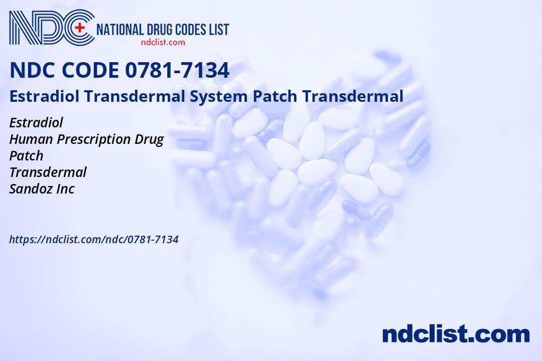 Estradiol Transdermal System Patch NDC 0781-7134