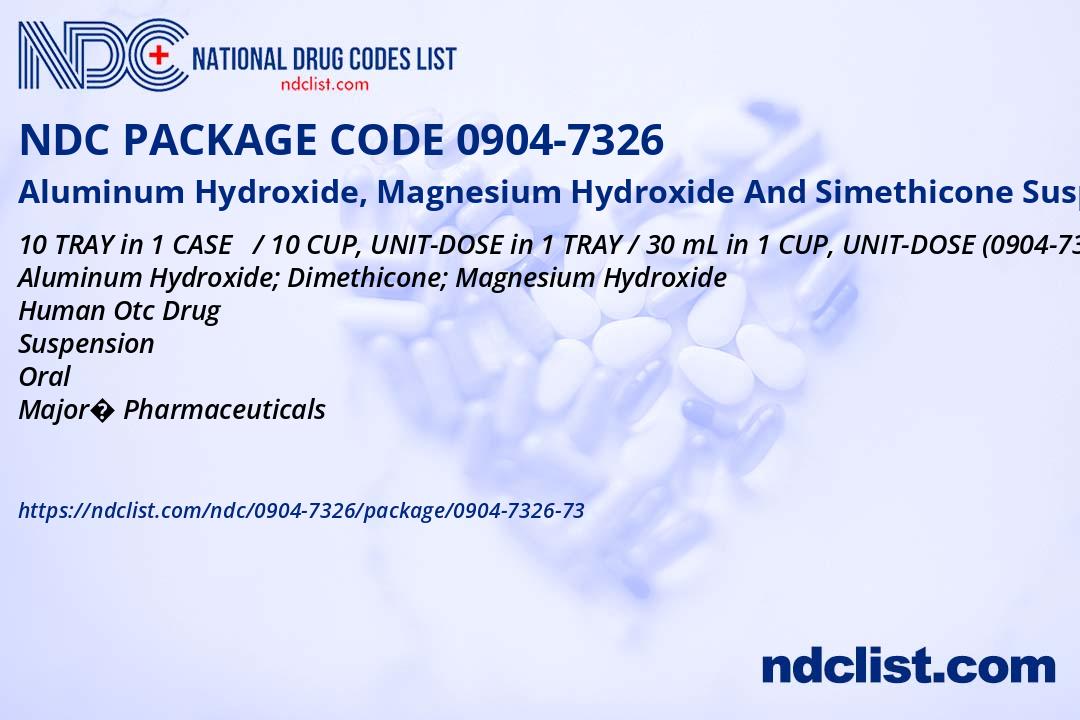 Aluminum Hydroxide, Magnesium Hydroxide- NDC0904-7326-73