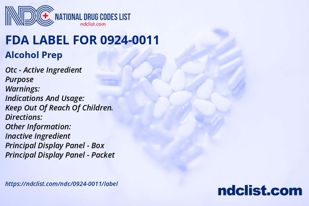 Alcohol Prep- FDA Label NDC0924-0011