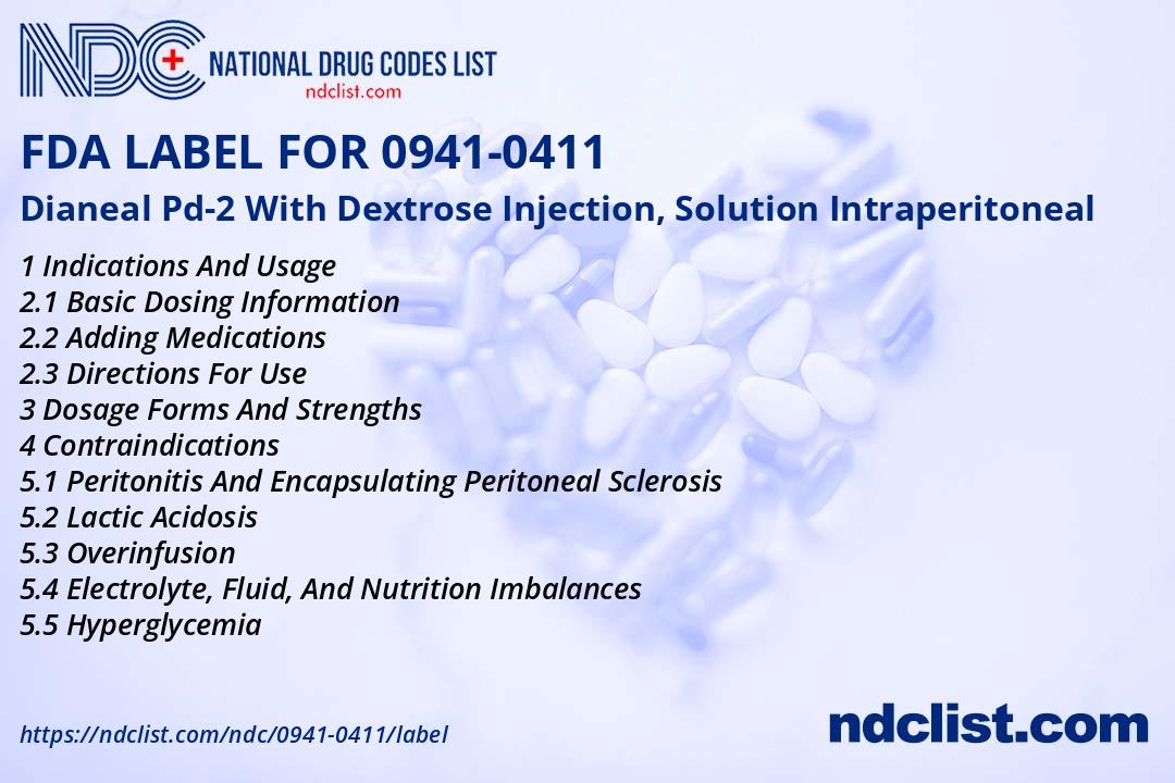 FDA Label for Dianeal Pd-2 With Dextrose Injection, Solution ...
