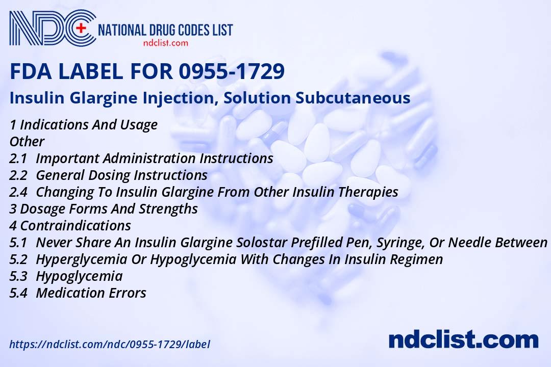 FDA Label for Insulin Glargine Injection, Solution Subcutaneous ...