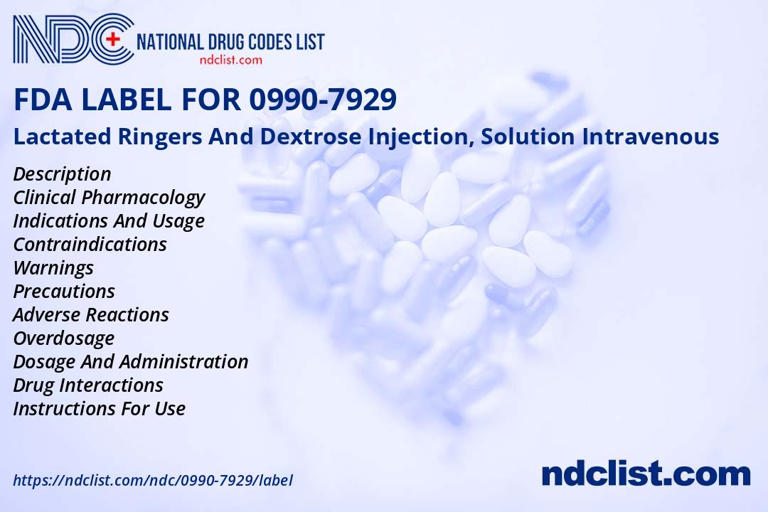 FDA Label for Lactated Ringers And Dextrose Injection, Solution ...