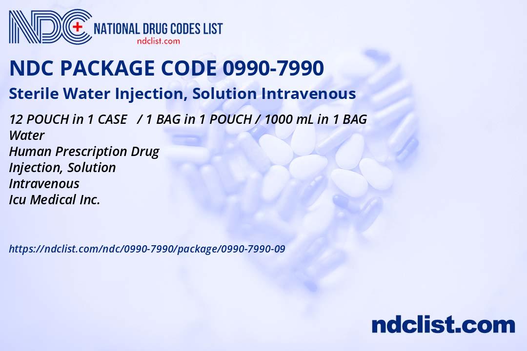 Sterile Water Injection, Solution- NDC0990-7990-09