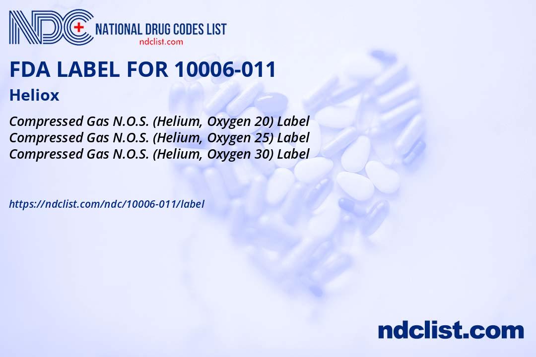 FDA Label for Heliox - Indications, Usage & Precautions
