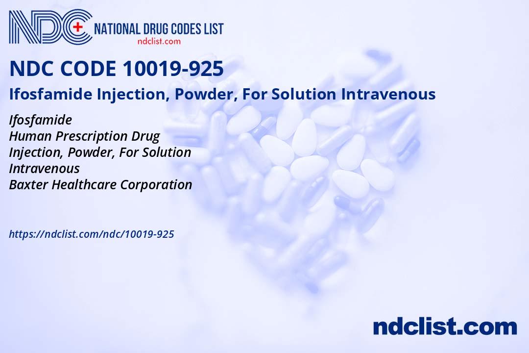 NDC 10019-925 Ifosfamide Injection, Powder, For Solution Intravenous