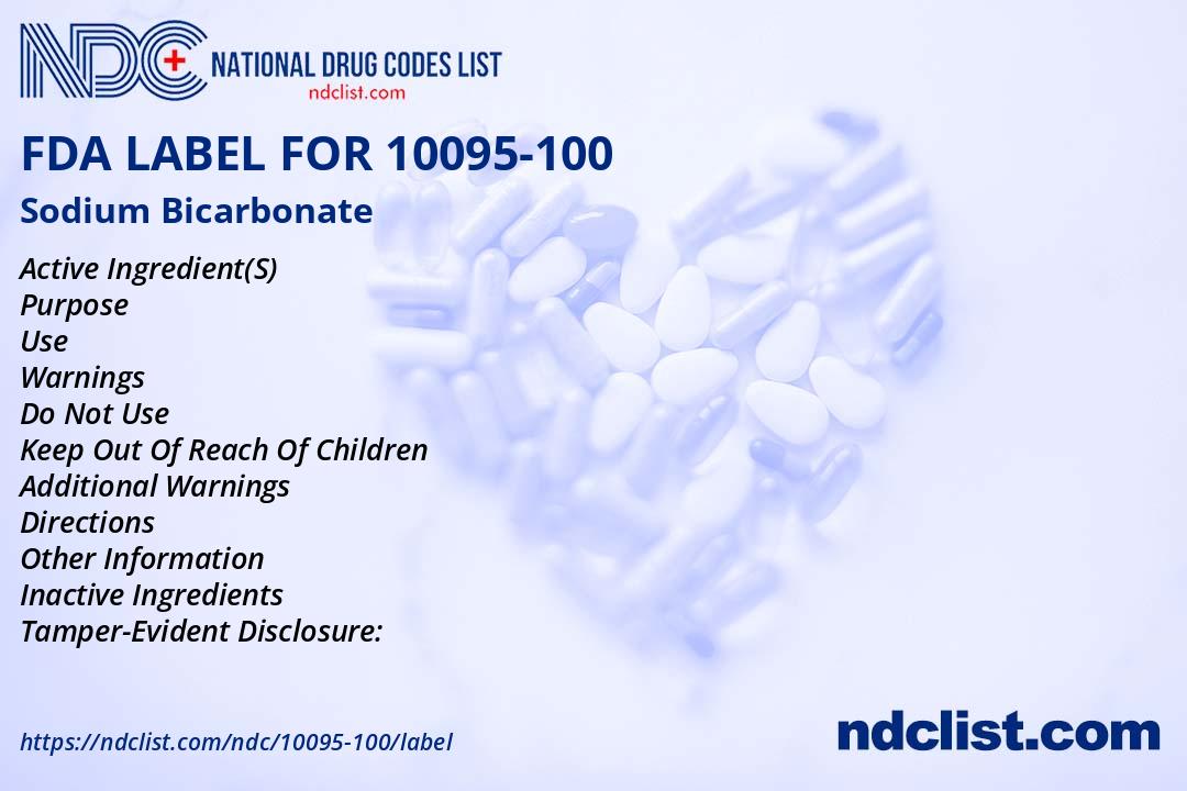 Sodium Bicarbonate Powder FDA Label - NDC 10095-100
