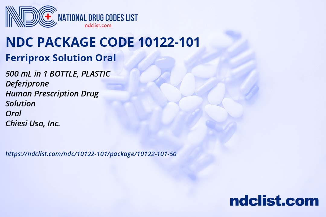 NDC Package 10122-101-50 Ferriprox Solution Oral