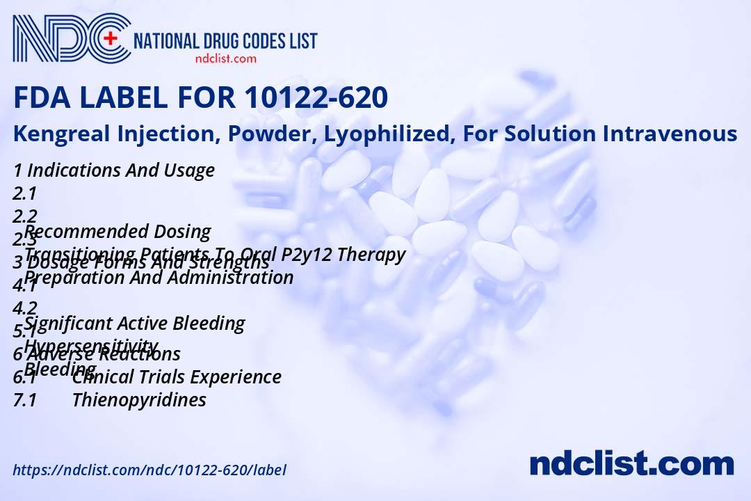 FDA Label for Kengreal Injection, Powder, Lyophilized, For Solution ...