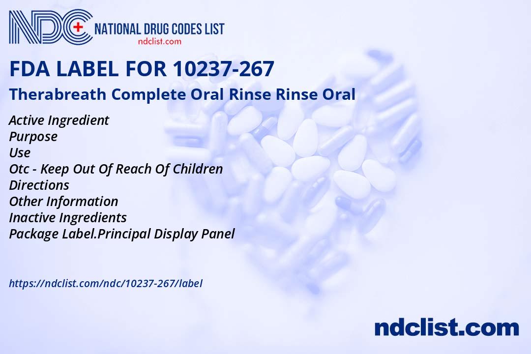 Therabreath Complete Oral Rinse- FDA Label NDC10237-267