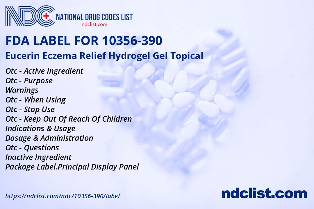 FDA Label for Eucerin Eczema Relief Hydrogel Gel Topical - Indications ...