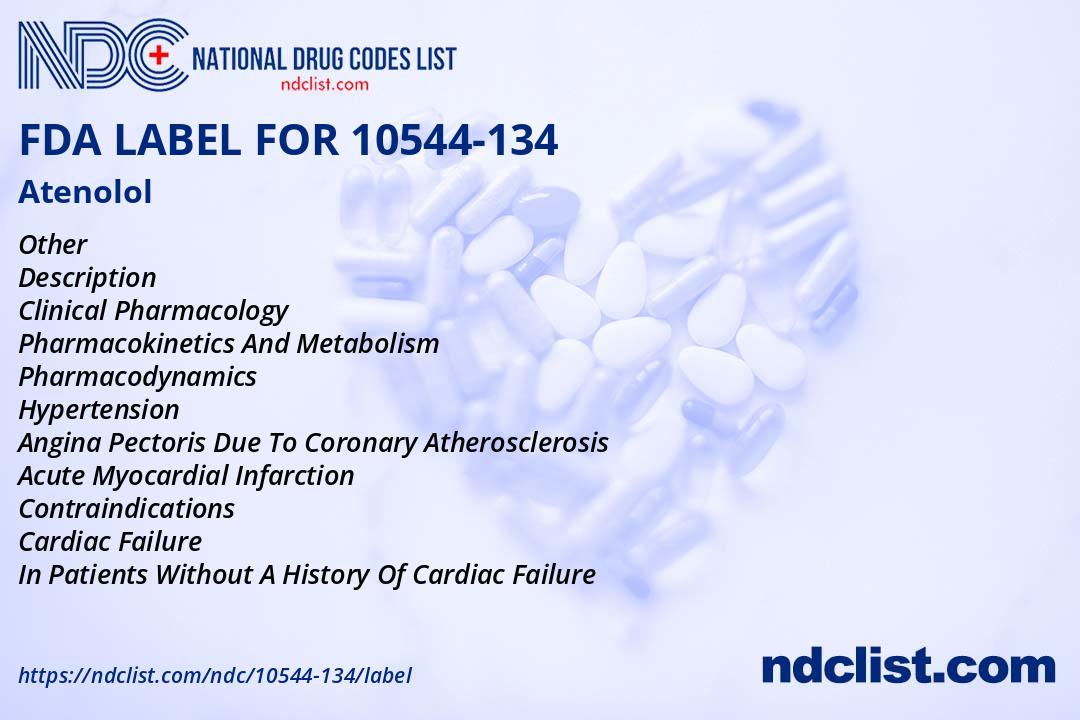 FDA Label for Atenolol - Indications, Usage & Precautions