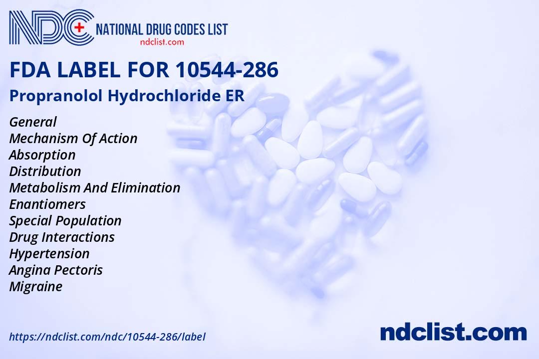 FDA Label for Propranolol Hydrochloride ER - Indications, Usage ...