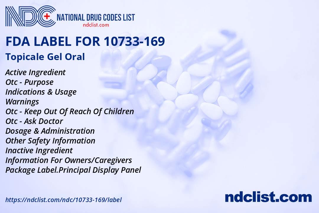 Topicale Gel FDA Label - NDC 10733-169