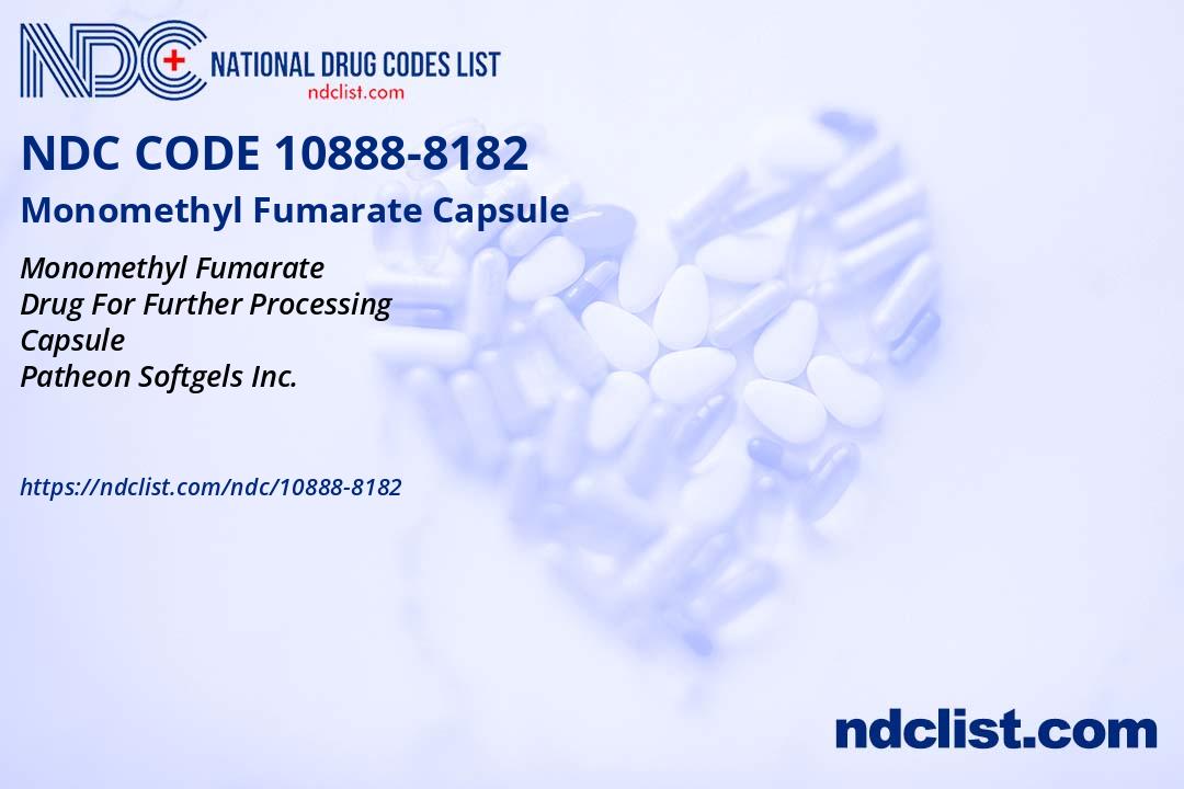 NDC 10888-8182 Monomethyl Fumarate Capsule