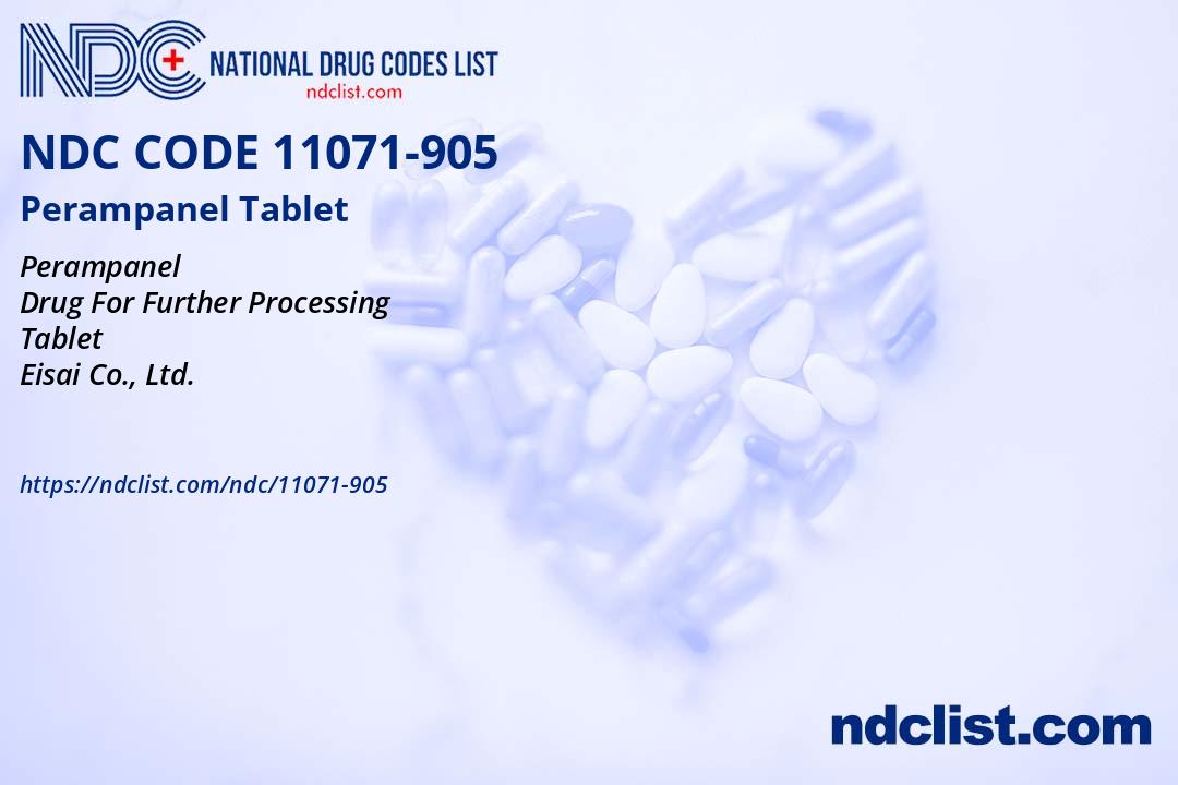 NDC 11071-905 Perampanel Tablet