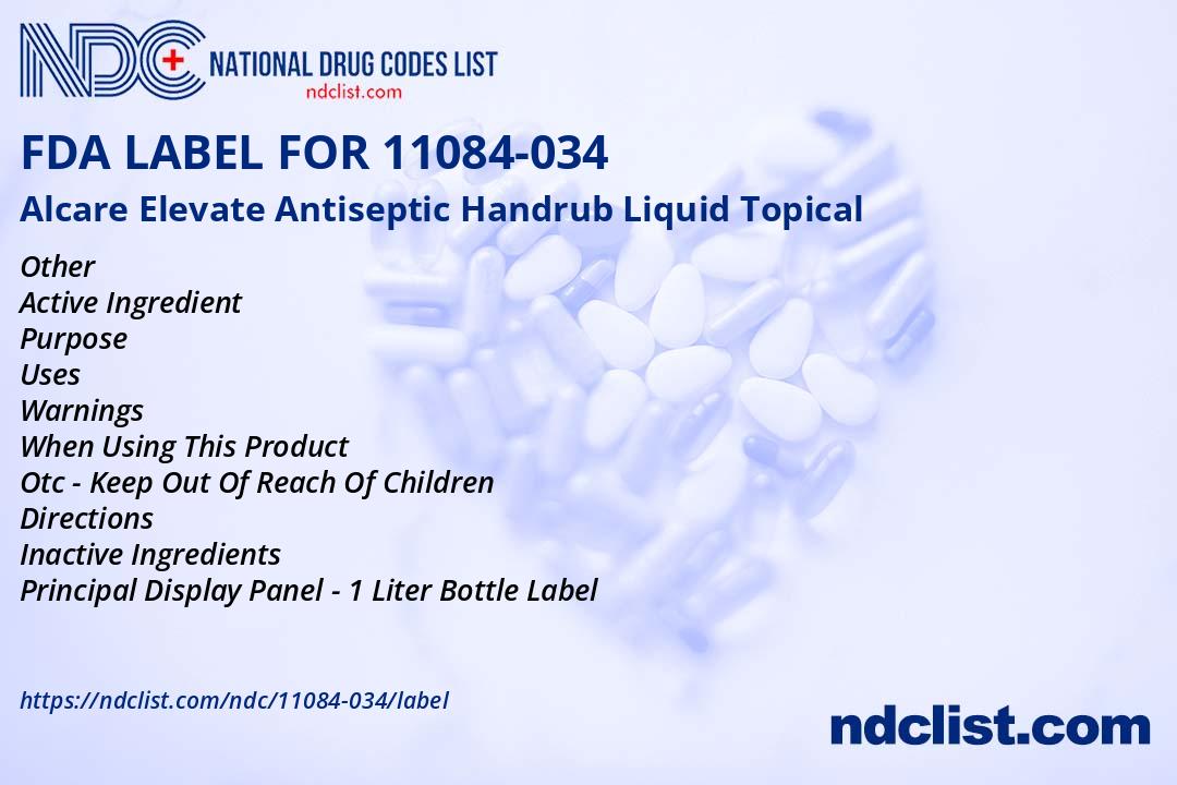 FDA Label for Alcare Elevate Antiseptic Handrub - Indications, Usage ...