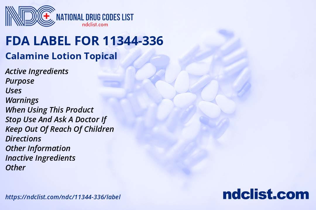 FDA Label for Calamine - Indications, Usage & Precautions