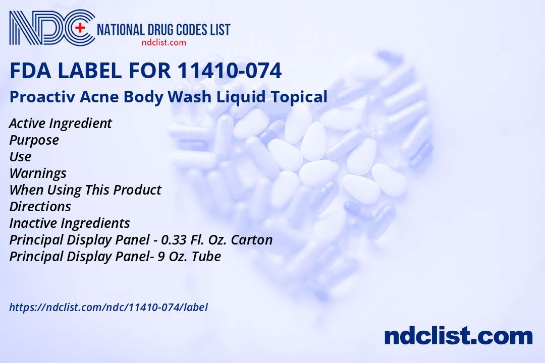 FDA Label for Proactiv Acne Body Wash Liquid Topical - Indications ...