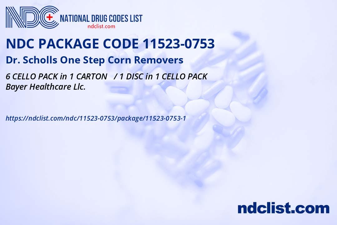 NDC Package 11523-0753-1 Dr. Scholls One Step Corn Removers