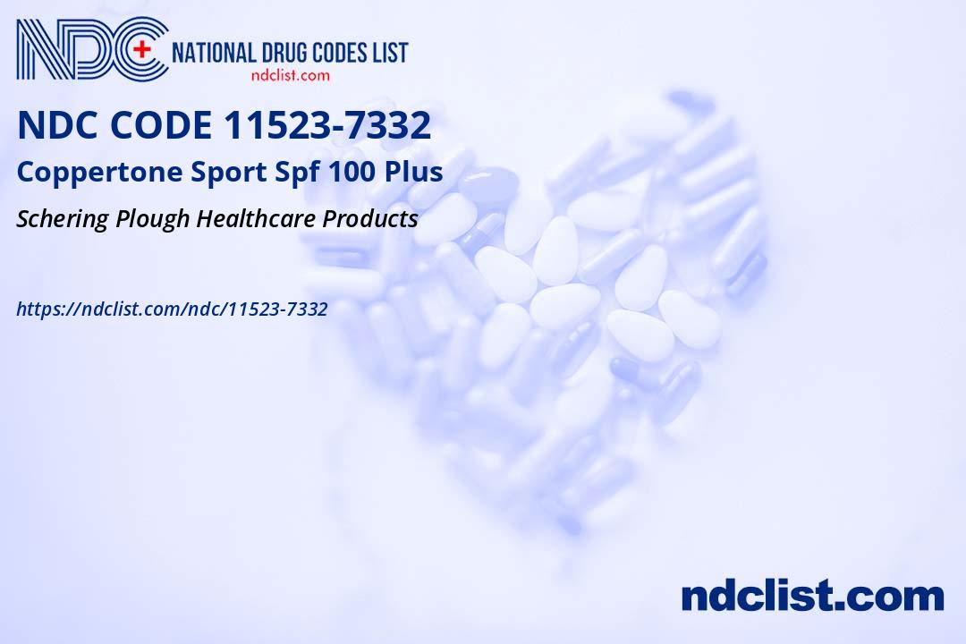 NDC 11523-7332 Coppertone Sport Spf 100 Plus