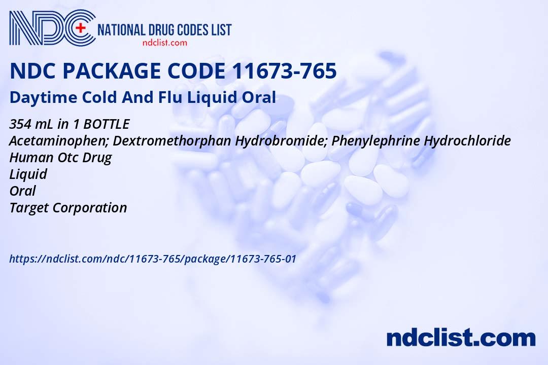 Daytime Cold And Flu Liquid- NDC11673-765-01
