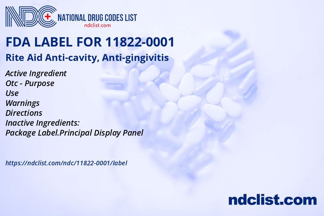 Rite Aid Anti-cavity, Anti-gingi- FDA Label NDC11822-0001