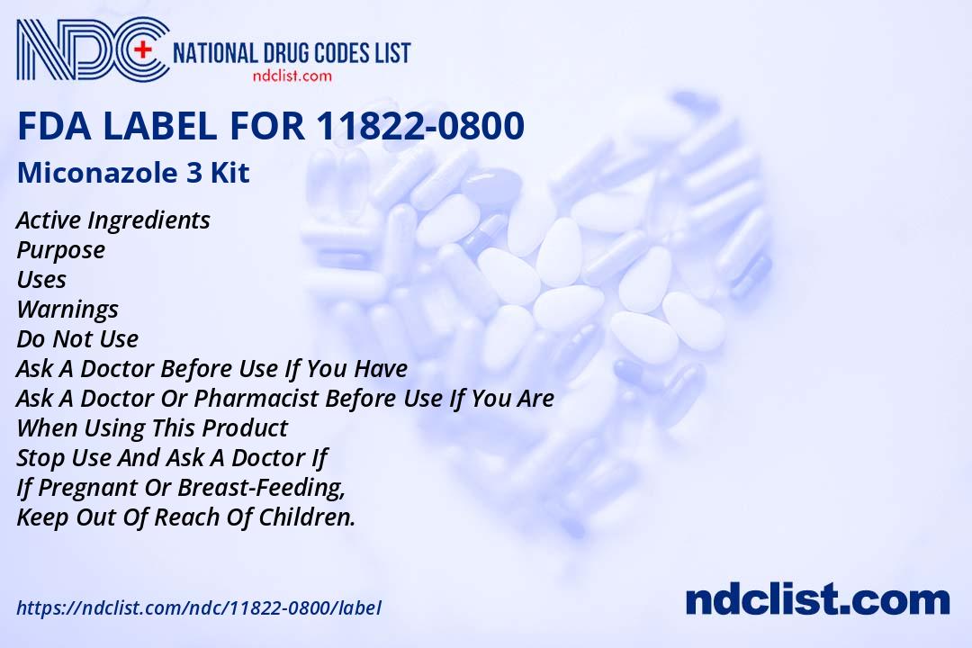 Miconazole 3 Kit- FDA Label NDC11822-0800