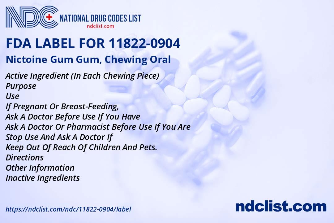 FDA Label for Nictoine Gum Gum, Chewing Oral - Indications, Usage ...